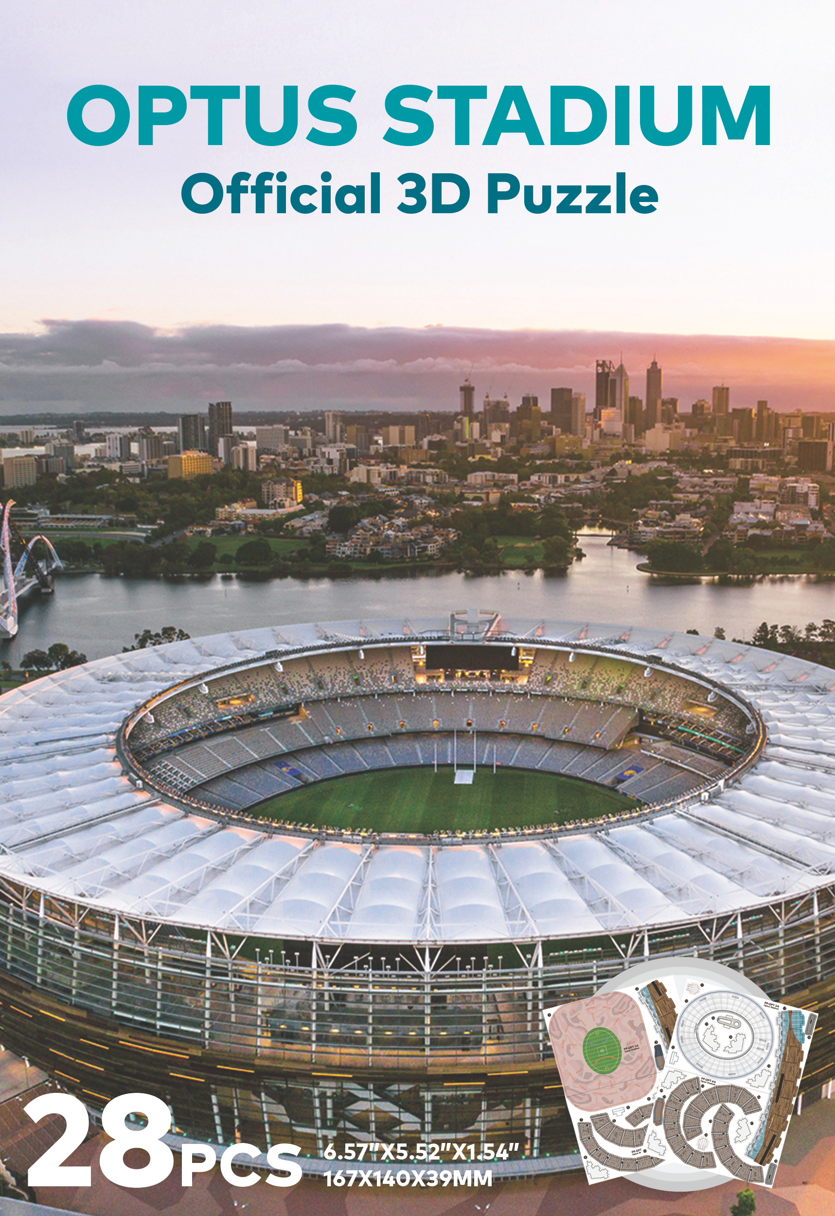 Optus Stadium 3D Puzzle – Build Perth’s Iconic AFL Stadium | Puzzle ...